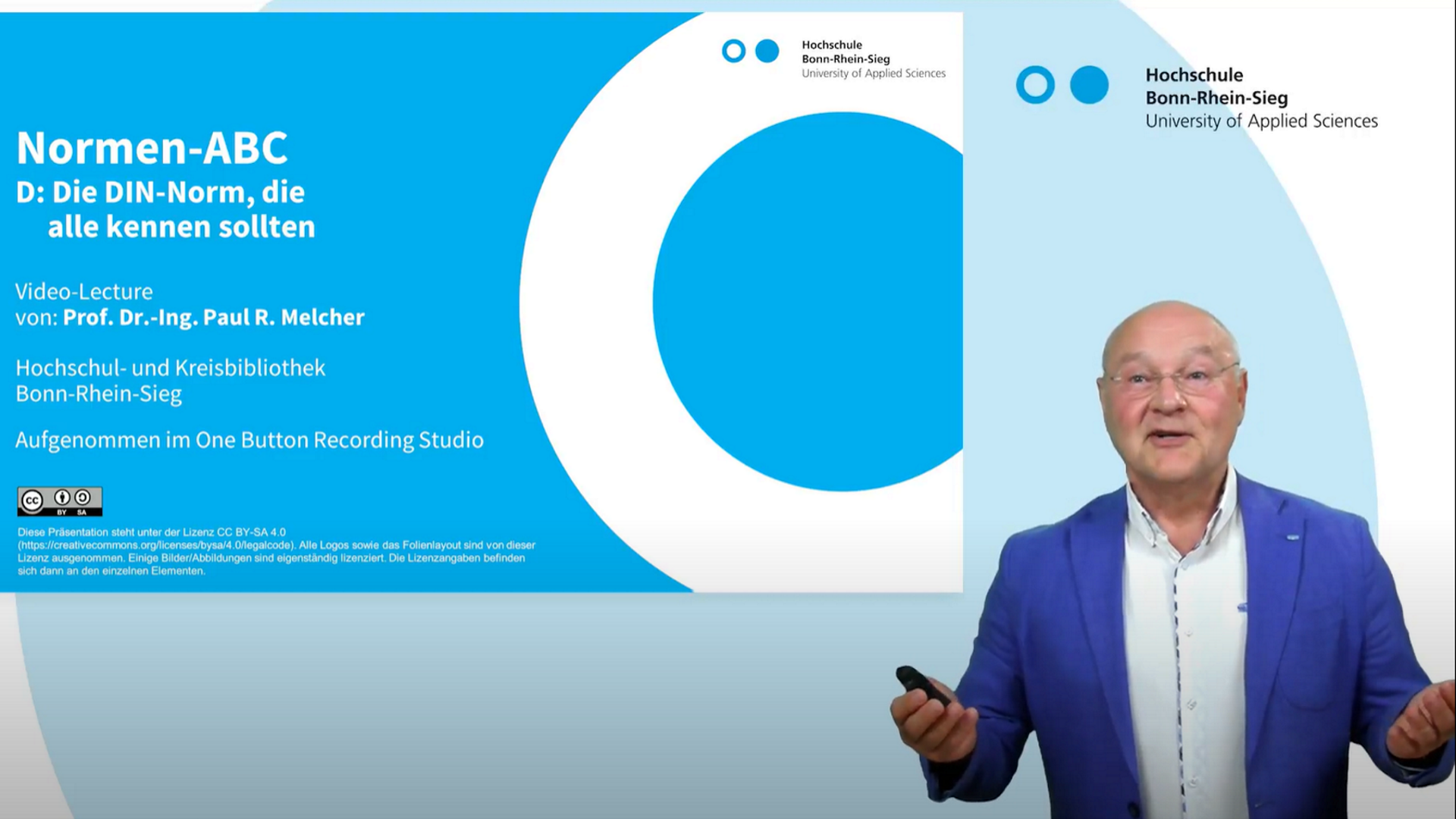 Normen in Studium und Beruf: Professor Melcher präsentiert das "Normen ...