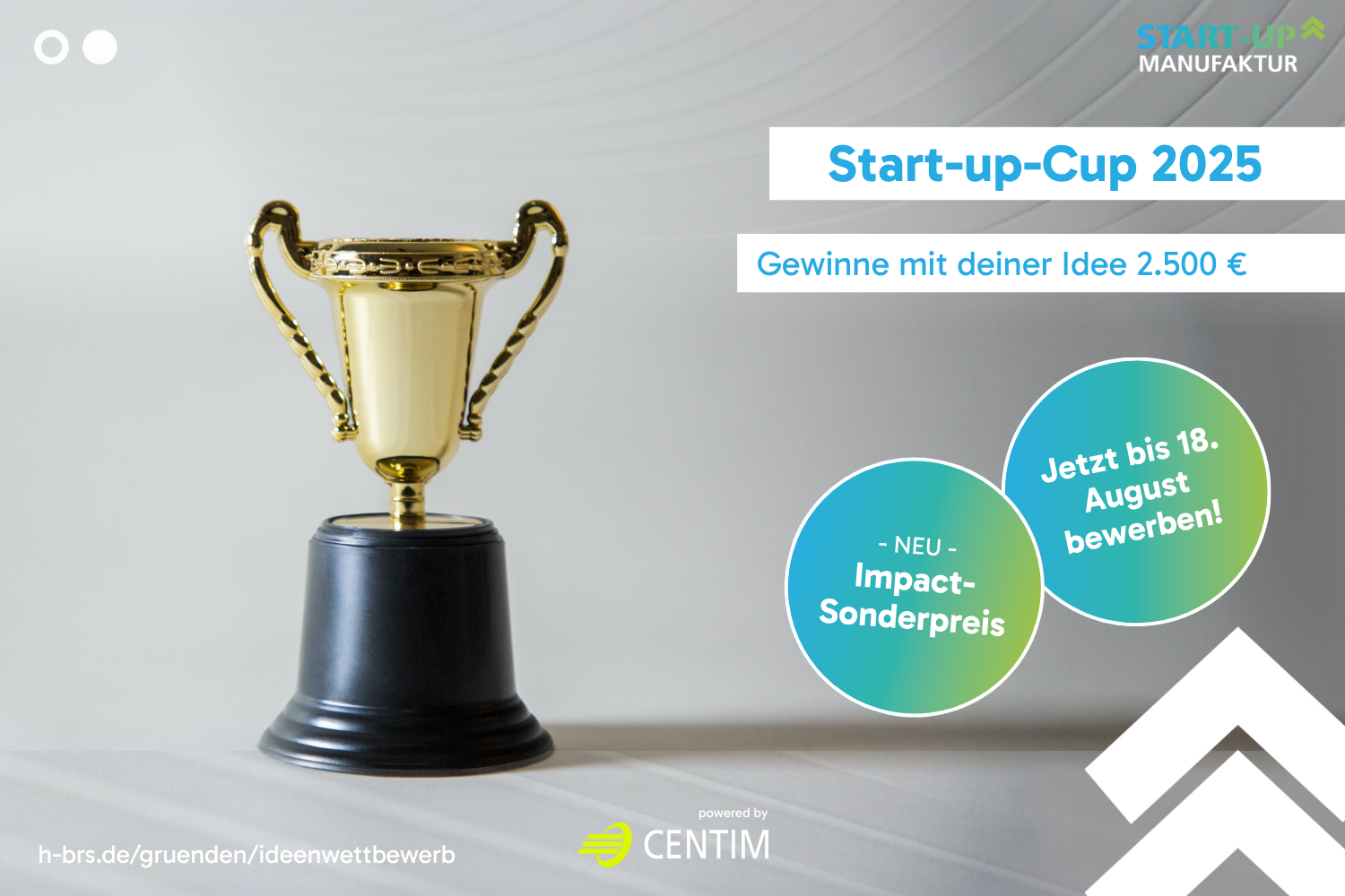 Start-up-Cup 2025 – Bewerbungsphase gestartet | Hochschule Bonn-Rhein-Sieg (H-BRS)